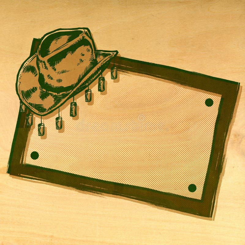 Australian Cowboy Hat Banner Stock Illustration - Illustration of ...