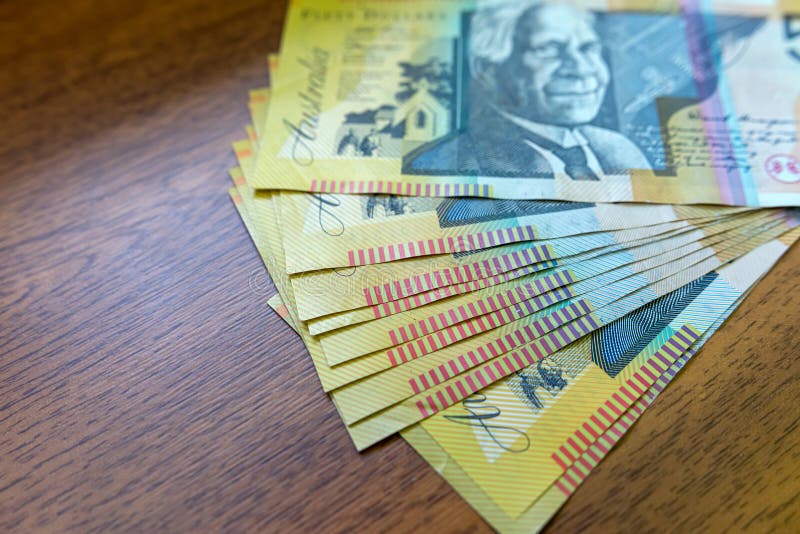 50 100 Australian Currency Banknotes. Aussie Currency, Finance Concept ...