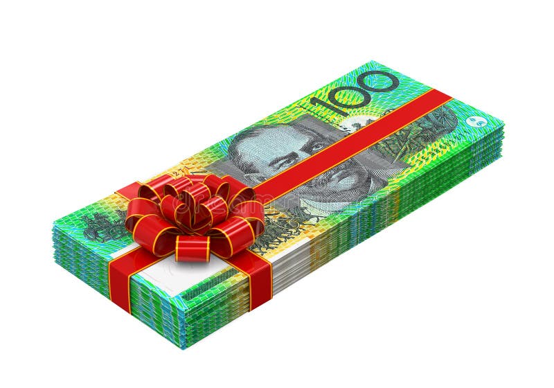 Australian Dollar Money Gift Stock Illustration - Illustration of bill ...
