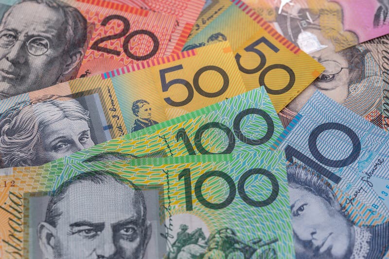 Australian Dollars in Rows Used As Background Stock Image - Image of ...