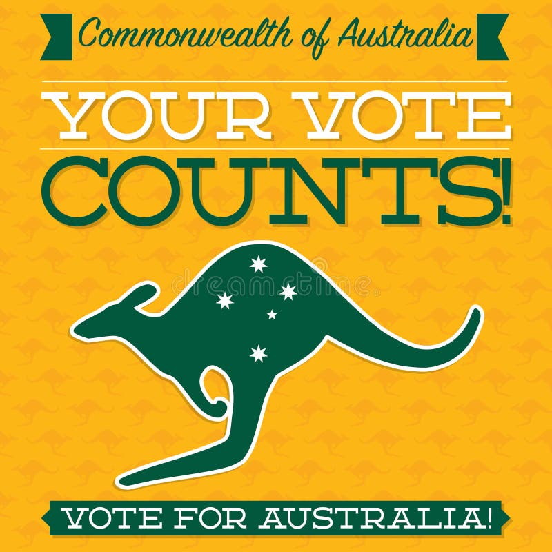 Australian Election card stock vector. Illustration of cross - 164110352