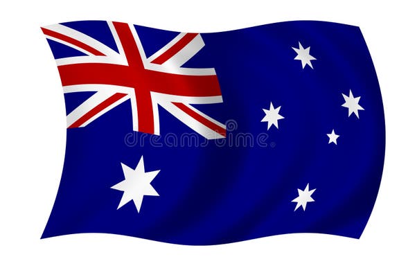 Australian National Flag Waves Stock Illustrations – 165 Australian ...