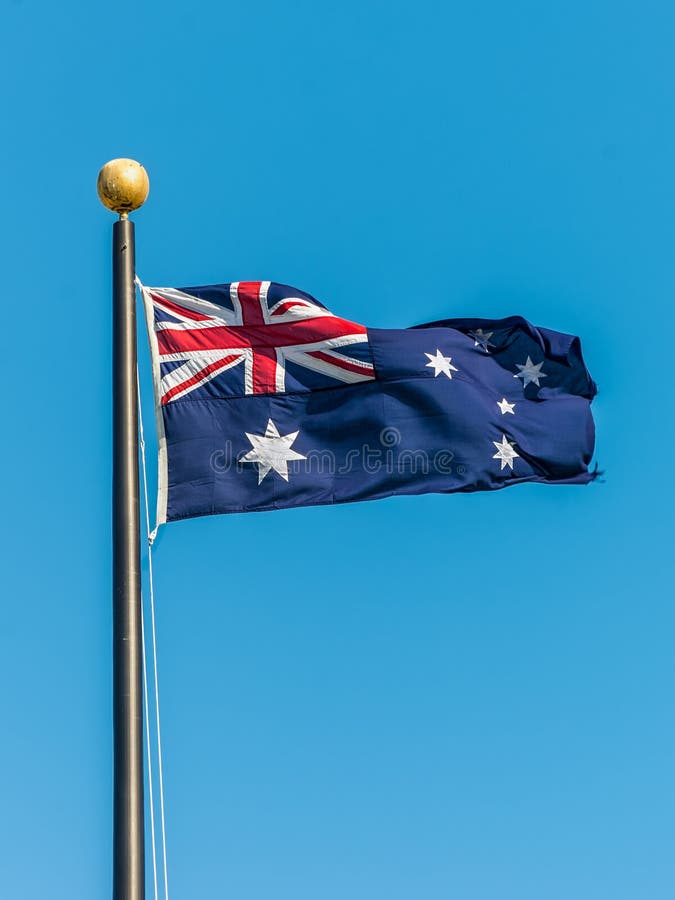 Australian flag stock photo. Image of blue, waving, national - 69982640