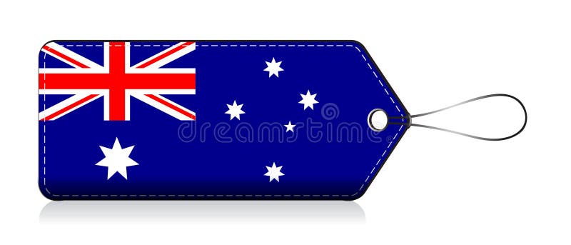 Australian Flag Label, Label of Product Made in Australia Stock Vector ...