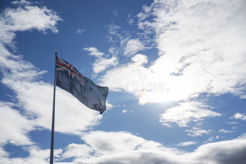 Australian flag move stock photo. Image of sign, clouds - 78010200