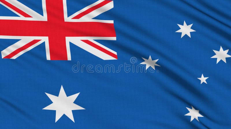The Australian Flag Proudly Waving with a Fabric Effect Stock Video ...