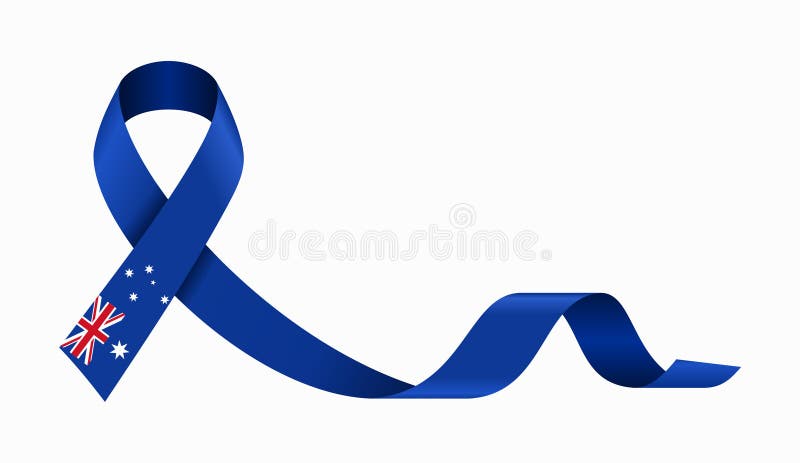 Australian Flag Stripe Ribbon Wavy Background Layout. Vector ...