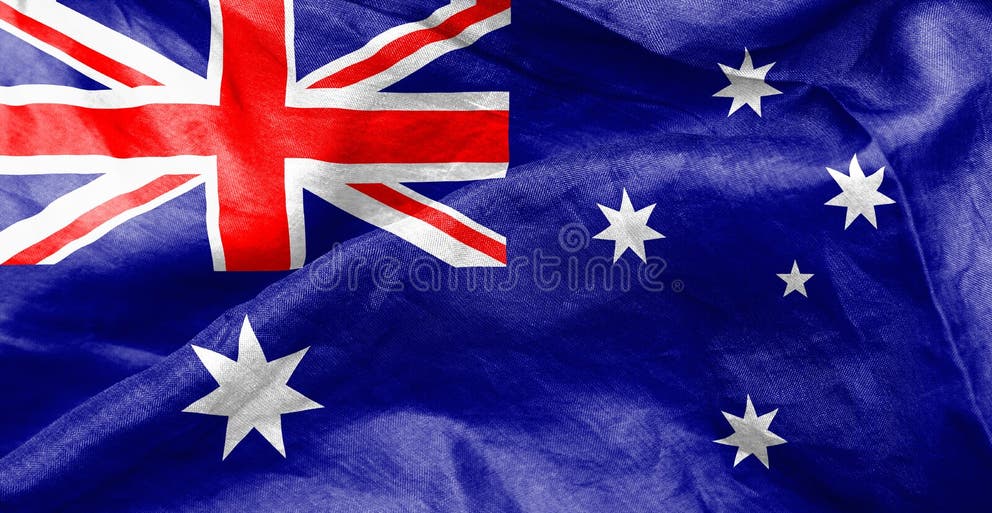 Australian Flag Rippled Illustration Stock Illustration - Illustration ...