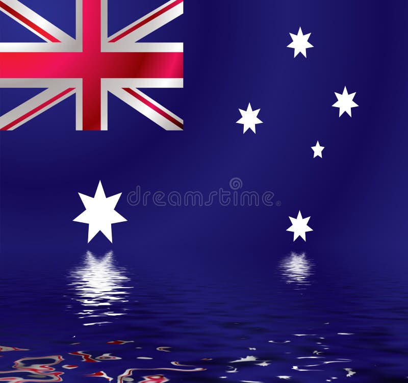 Australian flag water stock illustration. Illustration of southern ...