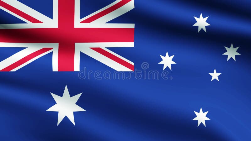 Australia Flag Waving Full Screen Animation Stock Footage - Video of ...