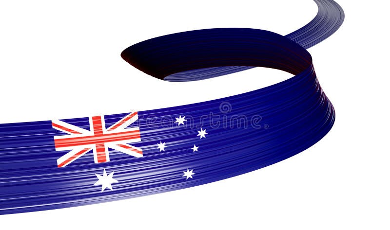 Australian Flag Wavy Abstract Background. 3d Illustration Stock ...