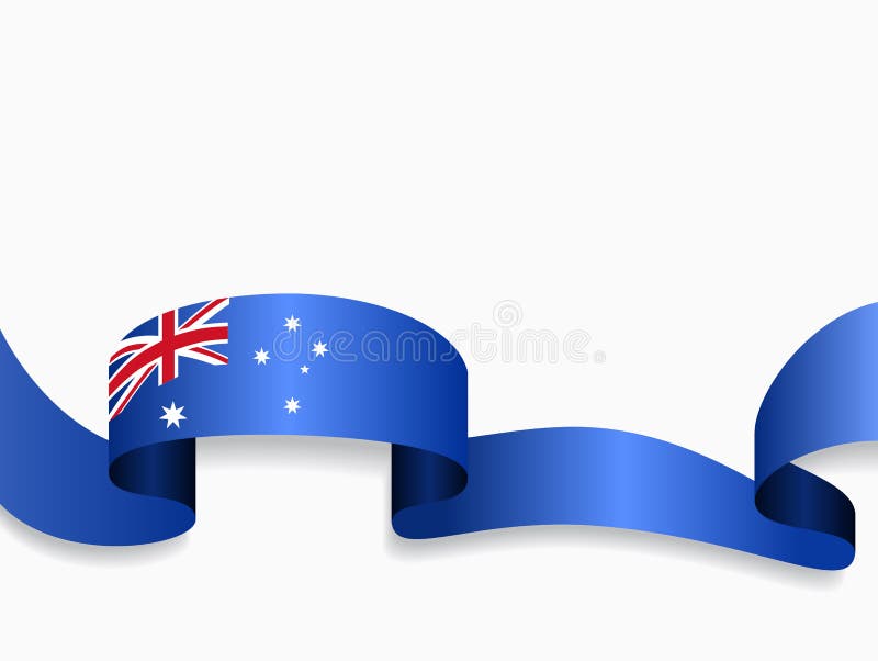 Australian Flag Wavy Abstract Background. Vector Illustration. Stock ...