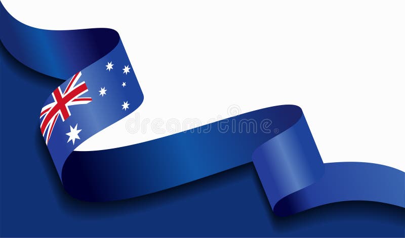 Australian Flag Wavy Abstract Background. Vector Illustration. Stock ...