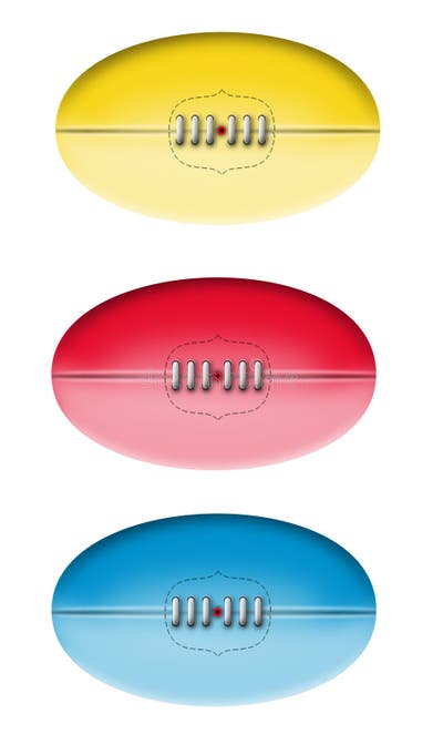 Australian Football Aussie Rules Stock Illustration - Illustration of ...