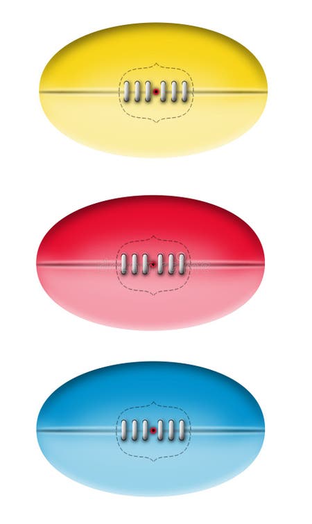 Australian Football Aussie Rules Stock Illustration - Illustration of ...