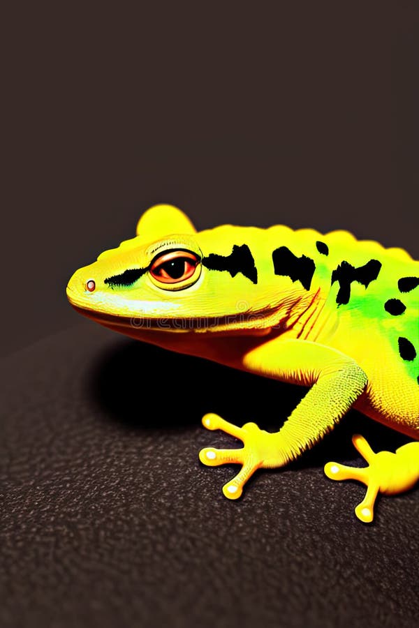 Endangered Gecko Crawls on Branch, Its Colorful Scales Shining ...