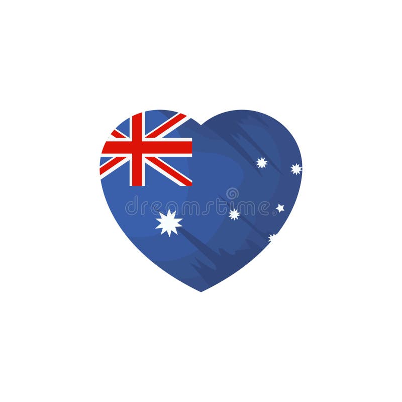 Australian heart design stock vector. Illustration of nation - 273093841