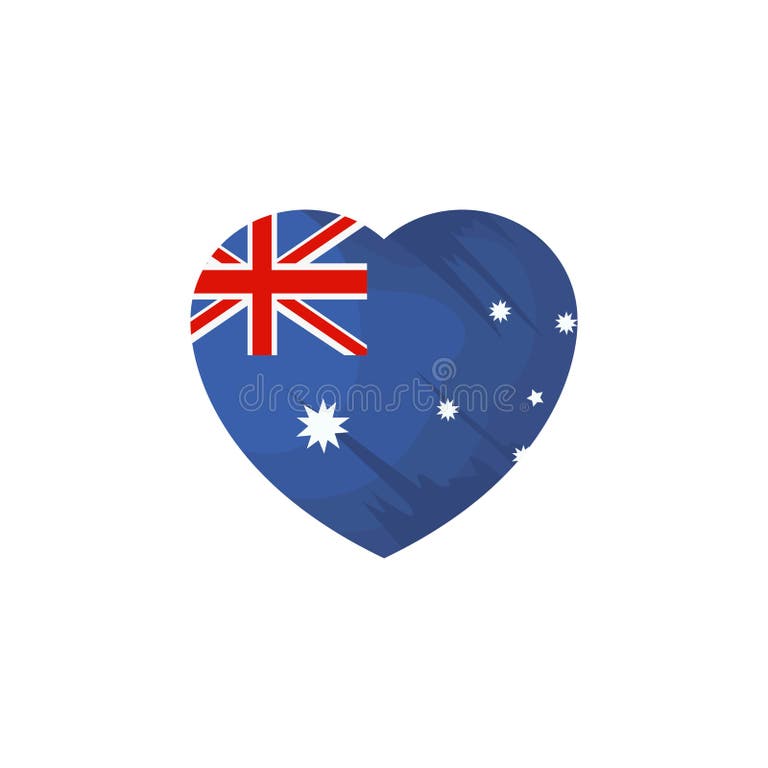 Australian heart design stock vector. Illustration of nation - 273093841