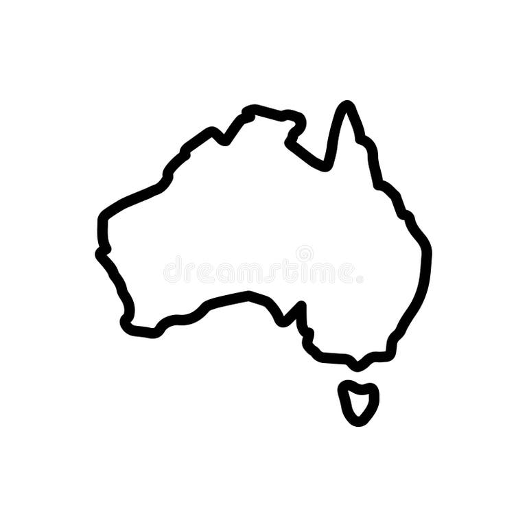 Black Line Icon for Australian, Wallaby and Australia Stock Vector ...