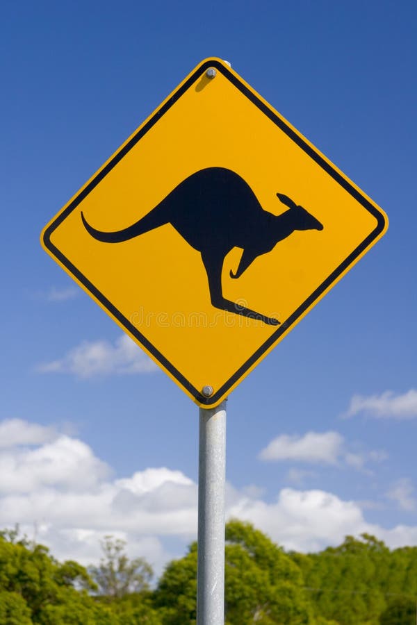 Australian Kangaroo sign stock photo. Image of wallaby - 538774