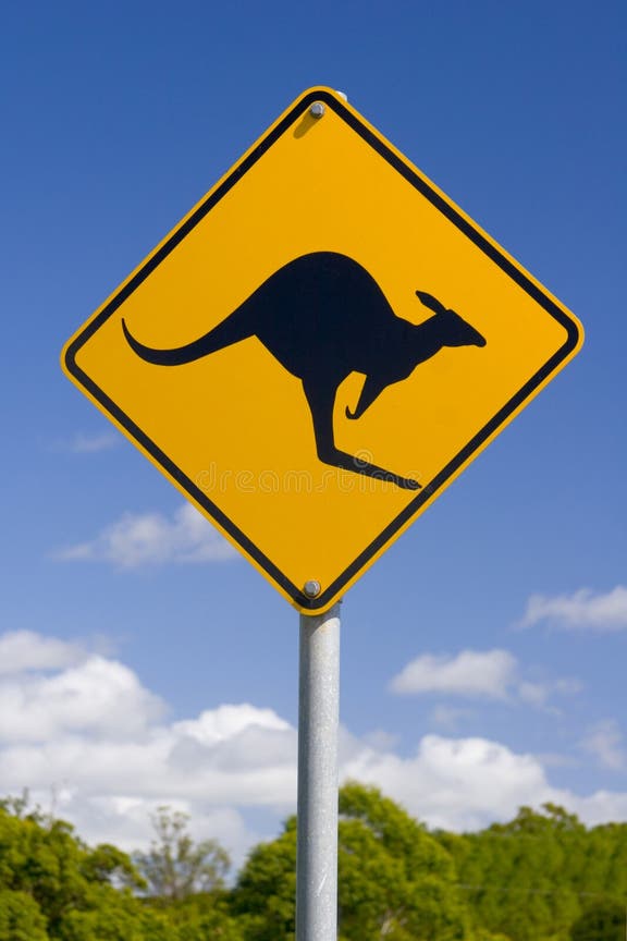 Australian Kangaroo sign stock photo. Image of wallaby - 538774