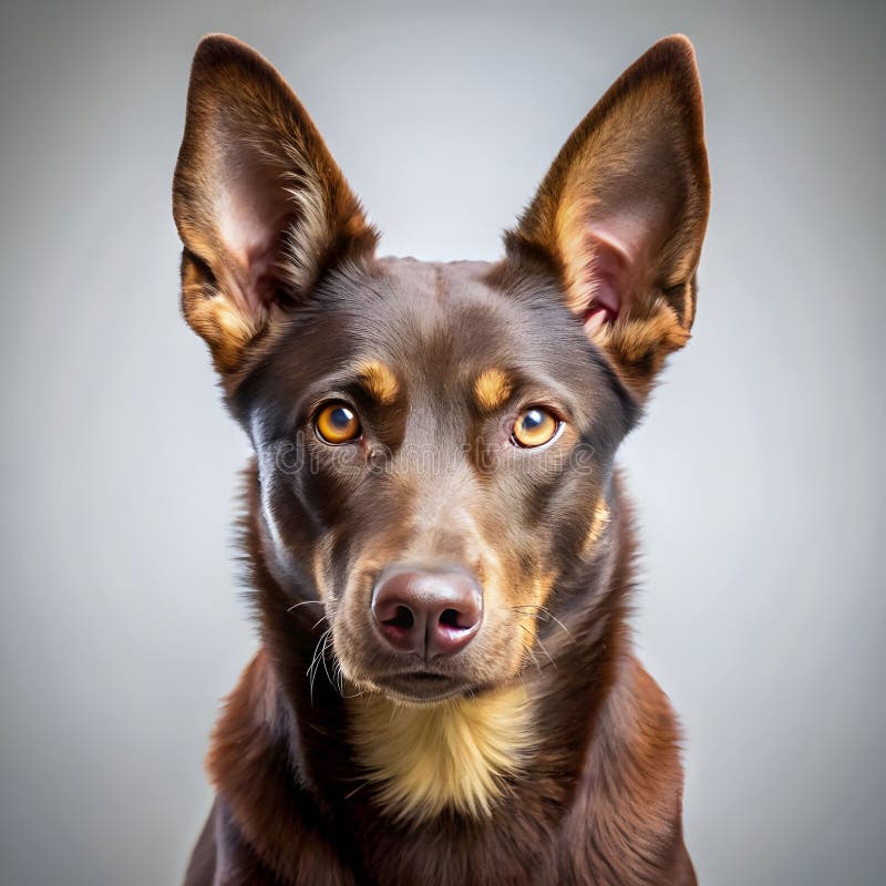 Australian Kelpie on White Isolated Background Stock Illustration ...