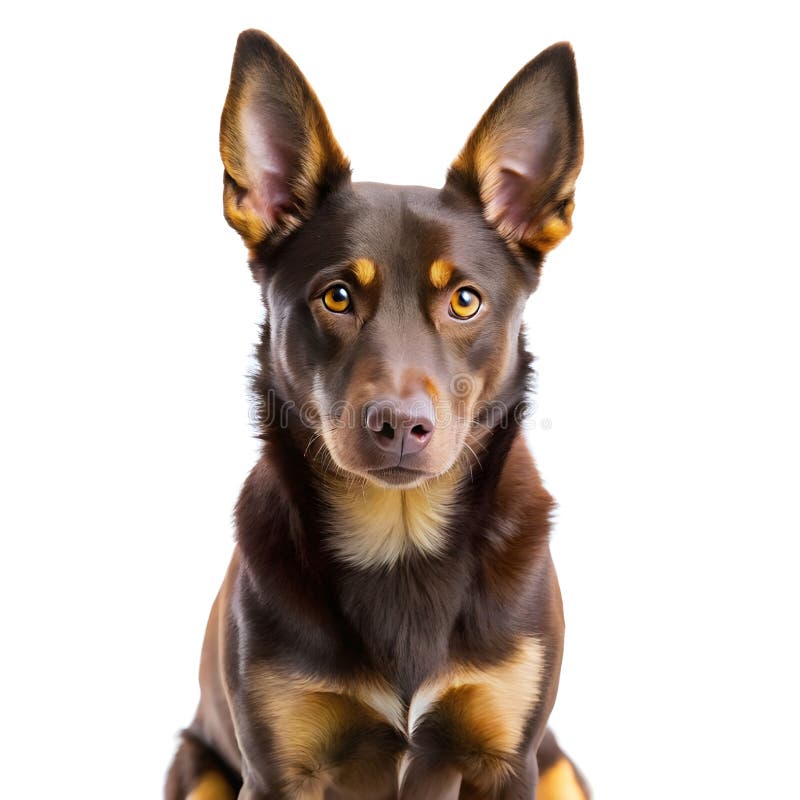 Australian Kelpie Isolated on White Background Stock Illustration ...