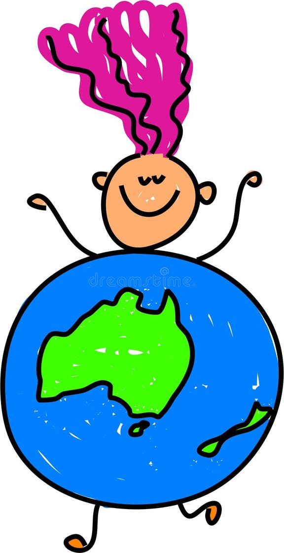 Australian kid stock illustration. Illustration of world - 1616442