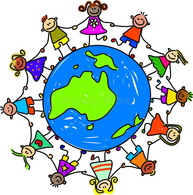 Australian kids stock illustration. Illustration of kindergarten - 1202242