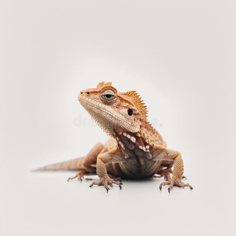 Australian Lizard on Minimalist White Background Stock Photo - Image of ...