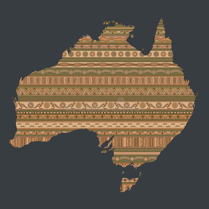 Australian map stock vector. Illustration of brown, australian - 22416411