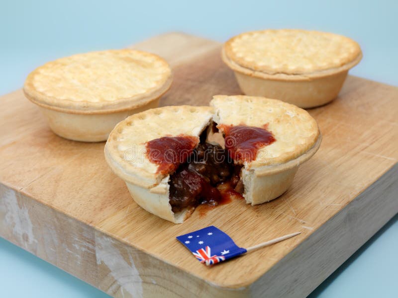Australian Meat Pie stock image. Image of isolated, chopping - 14049011
