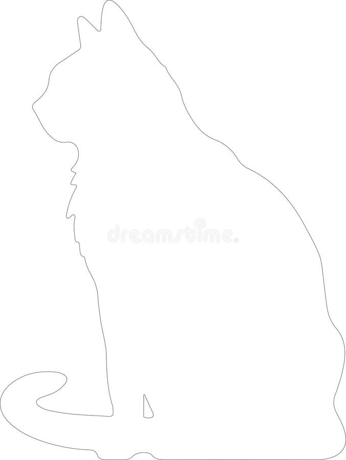 Australian Mist Cat Outline Silhouette Generative Ai Stock Vector ...