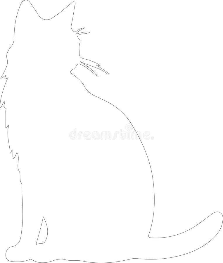 Australian Mist Cat Outline Outline Silhouette Generative Ai Stock ...