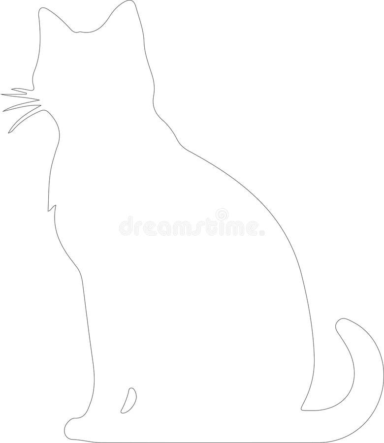 Australian Mist Cat Outline Outline Silhouette Generative Ai Stock ...