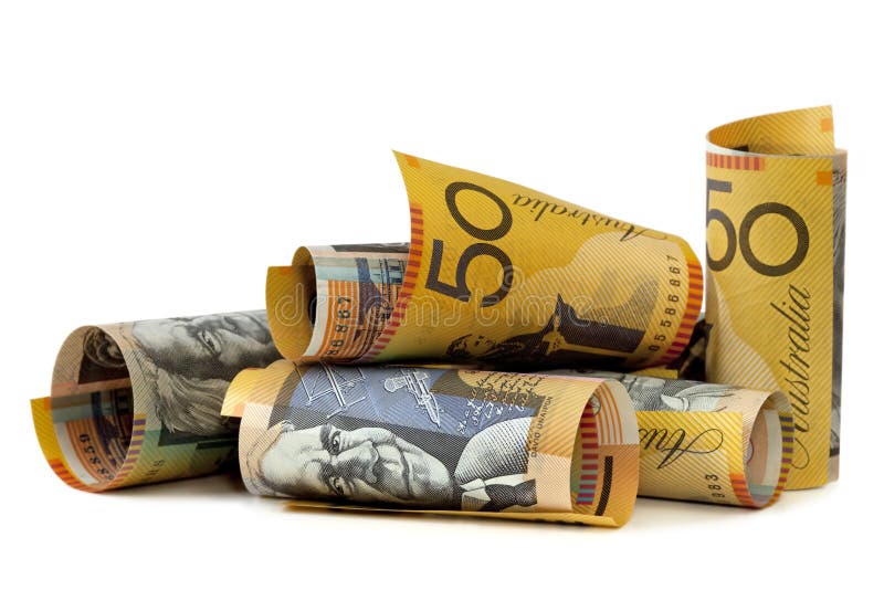 Raining Australian Money Isolated Stock Image - Image of banks ...