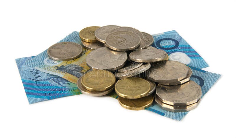 Raining Australian Money Isolated Stock Image - Image of banks ...