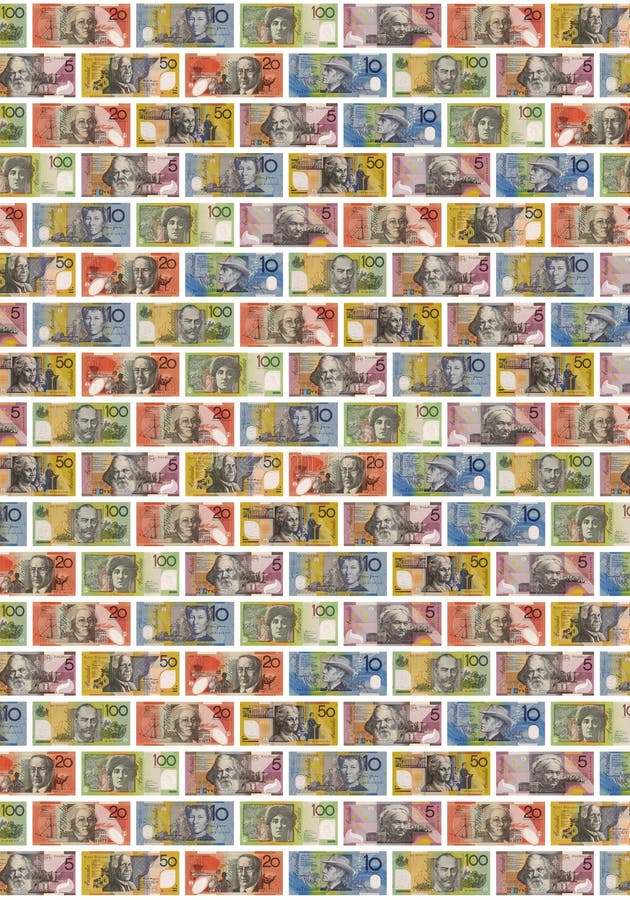 Australian Money Dollars Background Stock Image - Image of fifty ...