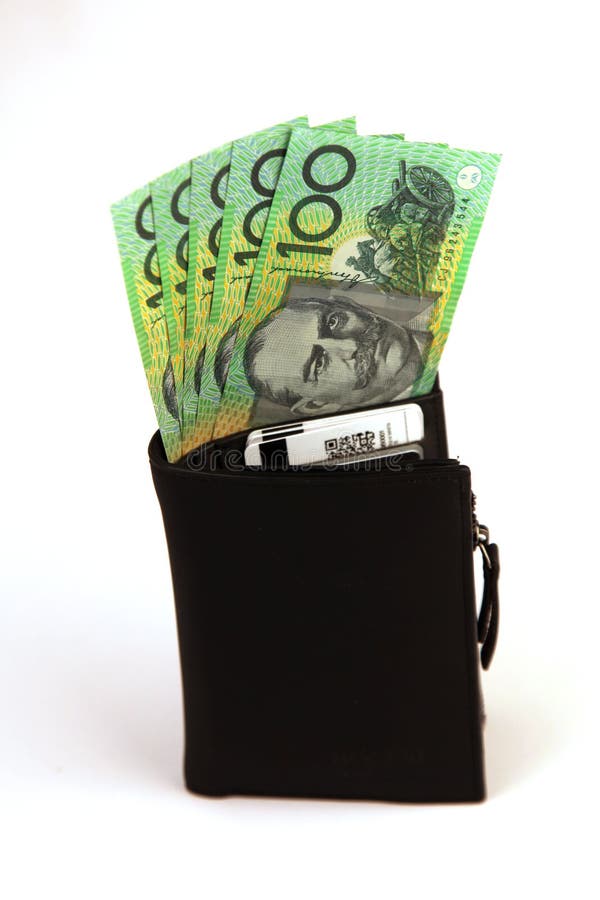 Australian Money in a Wallet Stock Image - Image of australian ...