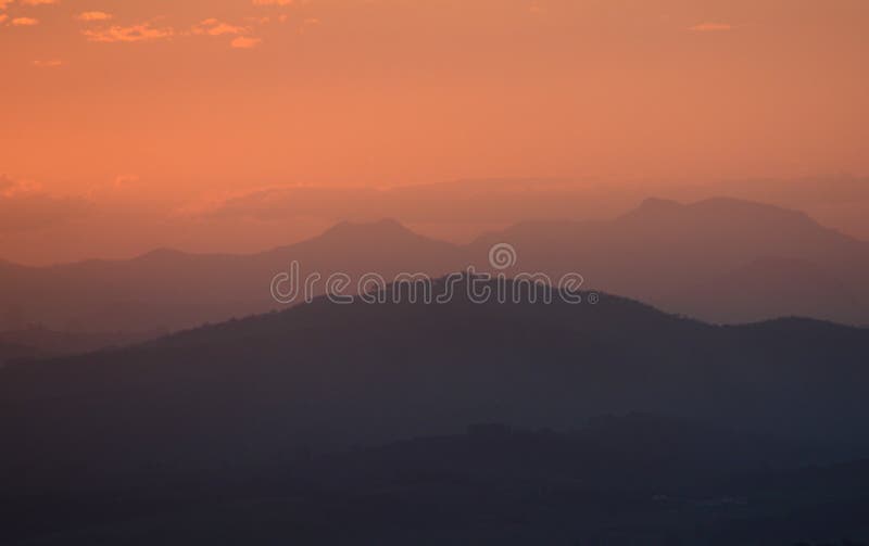 Australian mountain sunset stock image. Image of mountain - 65434639
