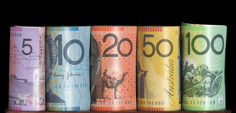 A Fan of Australian Bank Notes Stock Image - Image of gold, banking ...