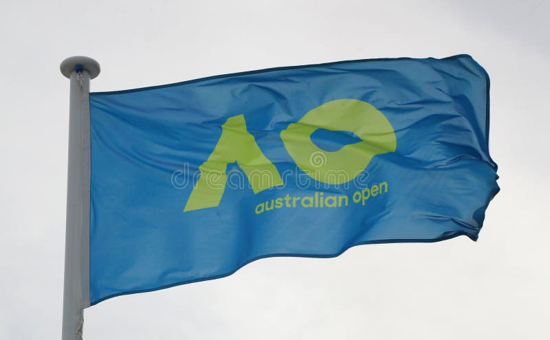 The Australian Open Flag during 2019 Australian Open in Melbourne Park ...