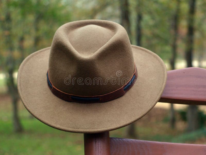 Australian Outback Hat on Rocking Chair Stock Image - Image of hanging ...