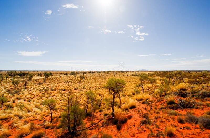 Australian Outback Landscape Editorial Stock Photo - Image of heat ...