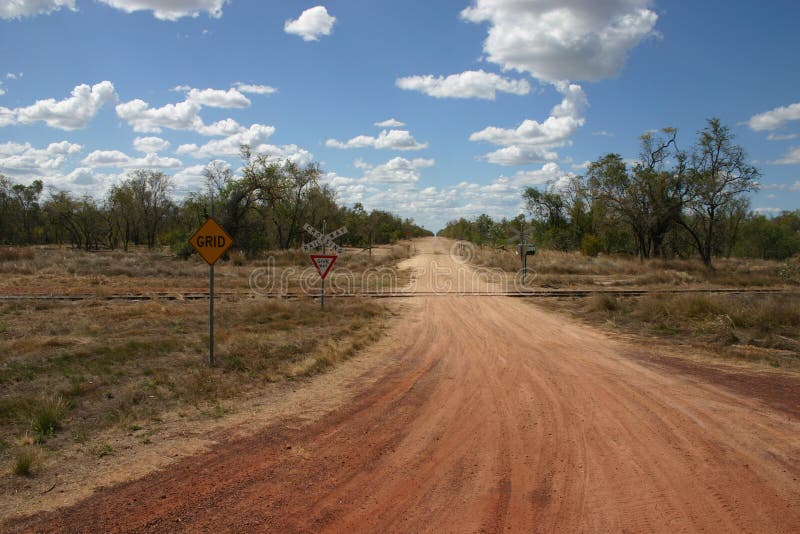 Fenceline in Outback Australia Stock Image - Image of landscape, fence ...