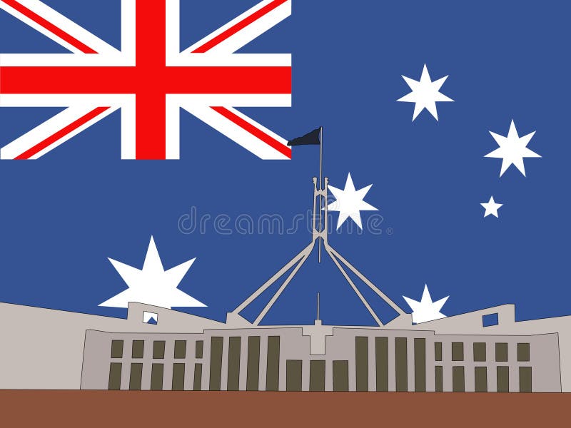 Australian Parliament Building Stock Vector - Illustration of politics ...