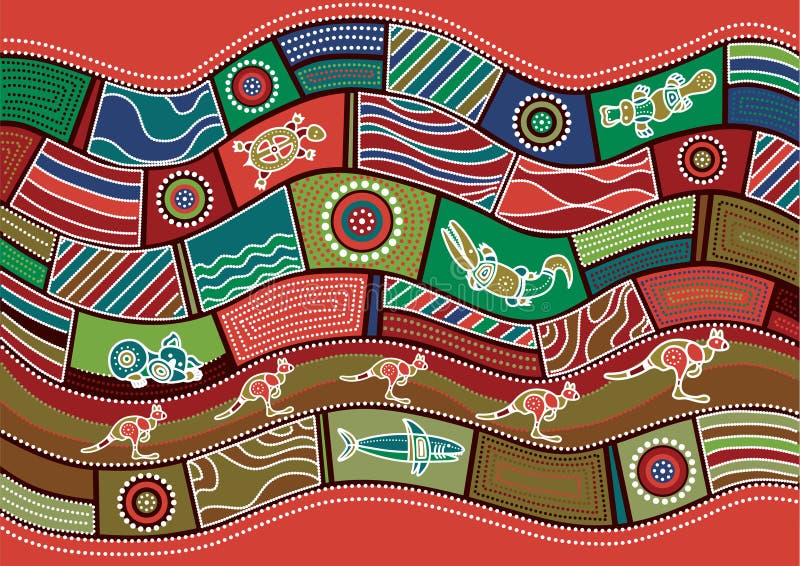 Australian pattern stock vector. Illustration of south - 12089939