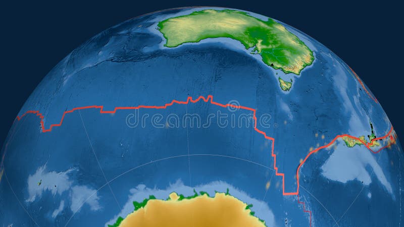 Australian Plate Outlined - Physical Stock Illustration - Illustration ...
