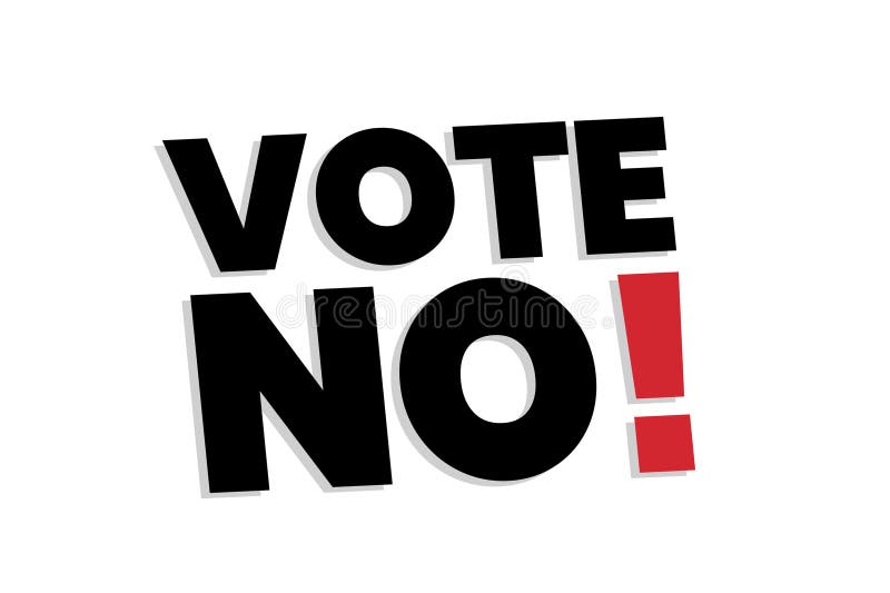 Australian Referendum Sign with Words Vote No Stock Illustration ...