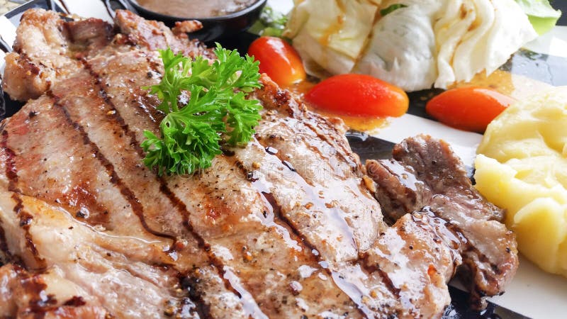 Australian Rib-eye Beef Steak Stock Image - Image of health, juicy ...